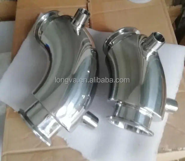 2" Stainless Steel Jacketed Clamped Tube Heating Elbow