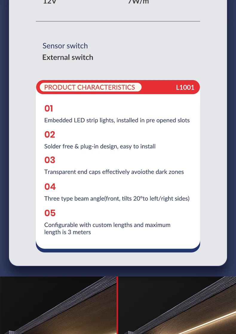 Modern 12V DC Recessed Liner Lights 24V DC Closet LED Under Cabinet ...