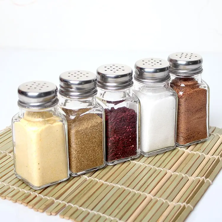 Salt Pepper Shaker Bottle Spice Jar 3oz 90ml Glss Container For Spices ...