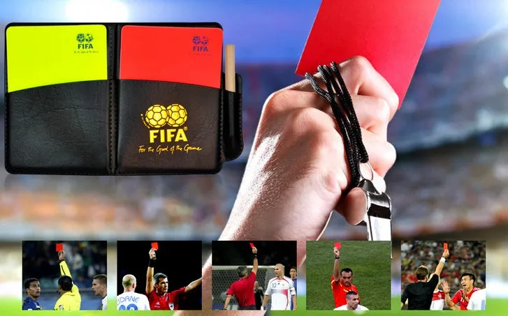 Wholesale Soccer Football Referee Cards Wallet - Yellow & Red