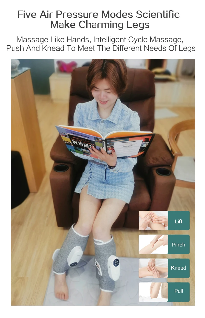 Wireless Air Pressure Compressor - Leg Massager with Heat