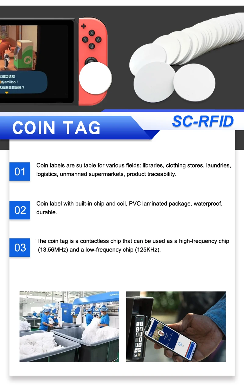 T5577 Writable Stickers Proximity Cards Rewritable Glue Adhesive Label ...