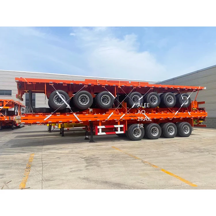 Shipping 20ft 40ft 50ft 53ft 40 Feet 2 3 4 5 Axles Flatbed Semi Truck ...
