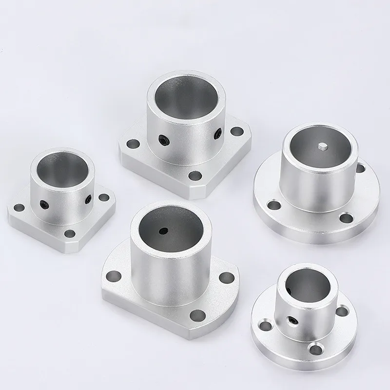Carbon Steel Square Flange Type Guide Shaft Support Bracket Optical ...