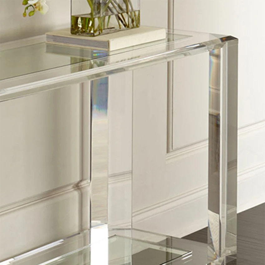 Modern Design Transparent Acrylic Worktable Glass Corridor Living ...