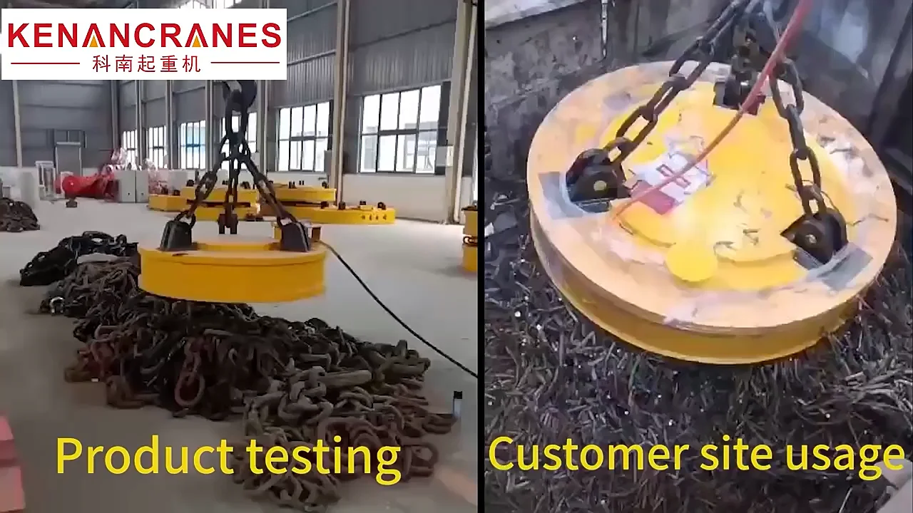 Circular Magnetic Scrap Electromagnets Remote Control Lifting Magnet ...