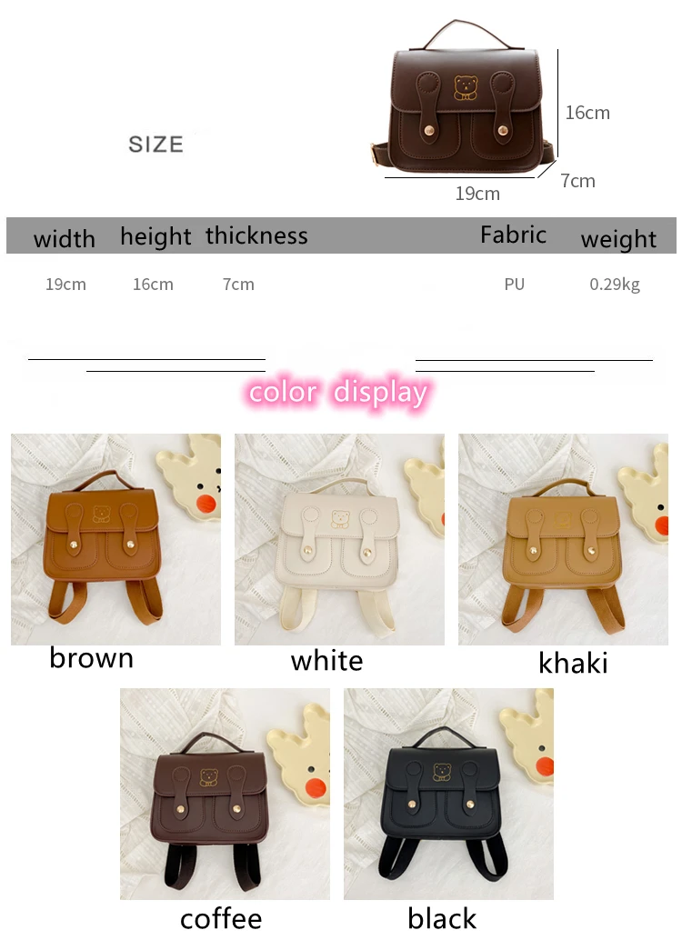 Fashion Mini Leather Backpacks for Kids Mochila Preescolar Toddler ...