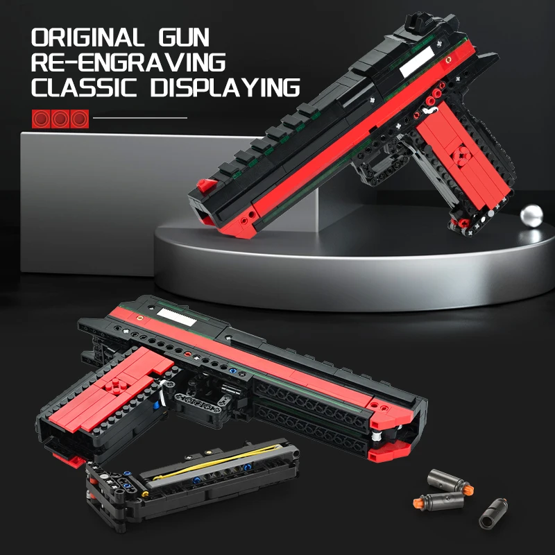 Modern Design Gun Toy Desert Eagle Toys Block Building 635pcs Diy Build ...