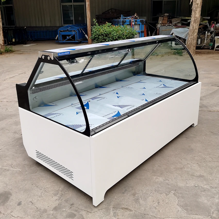 Supermarket Display Cooler Sliding Glass Door Deli Food showcase ...