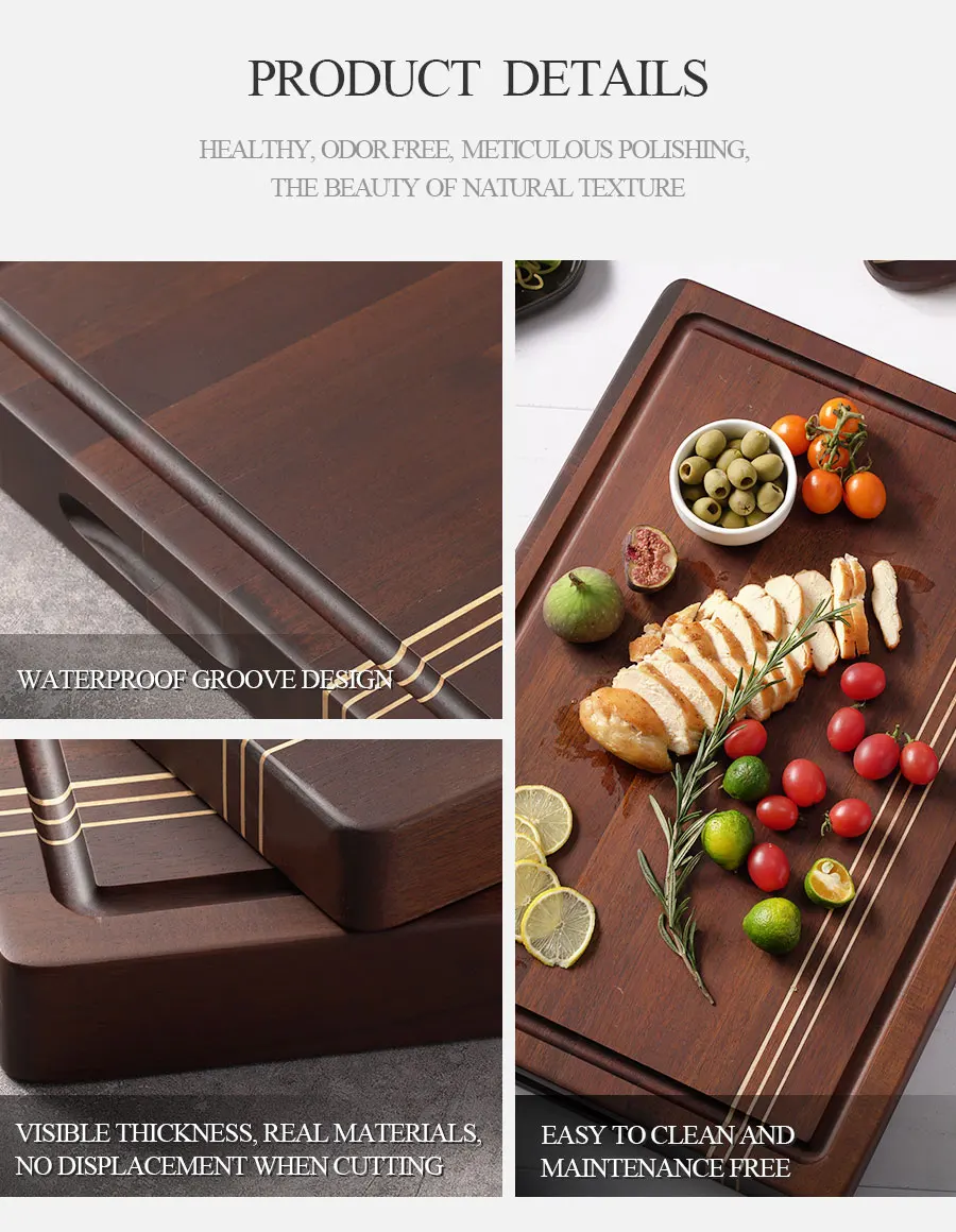 Woodsun Carbonized Acacia Wood Kitchen Chopping Board Acacia Set - Buy ...