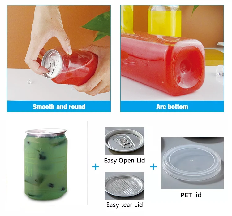 Eshun PET Plastic Pop Cans - Versatile Beverage Containers