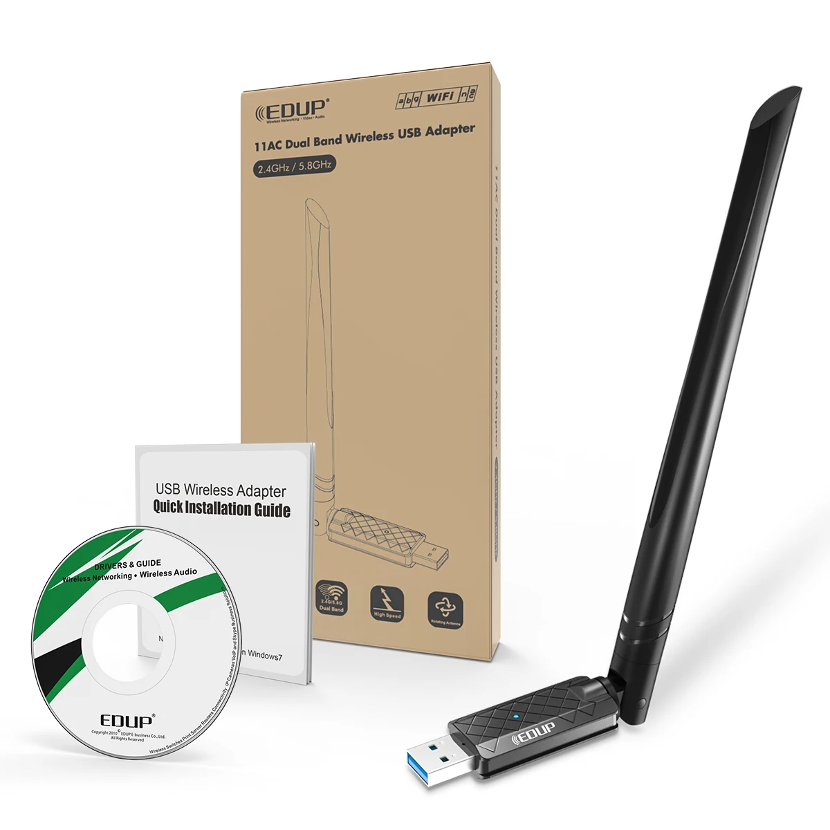 Edup 1300mbps High Speed Wifi Adapter Rtl8812bu Usb Network Card - Buy ...