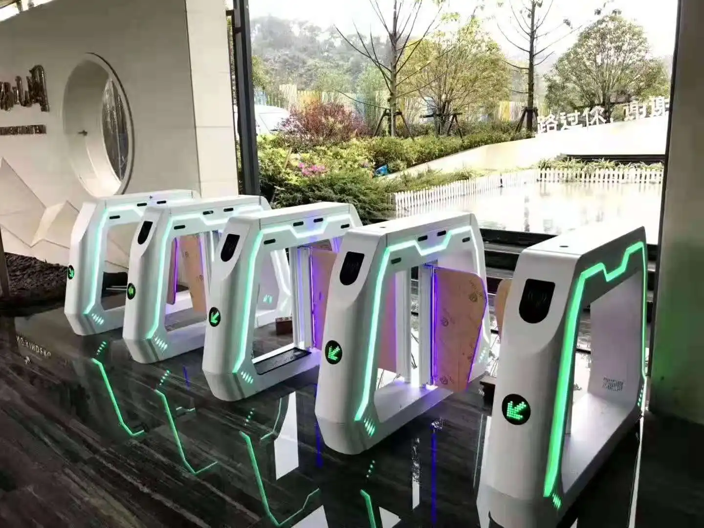 Swing Barrier Gate with QR Code Reader - Gym Lock System