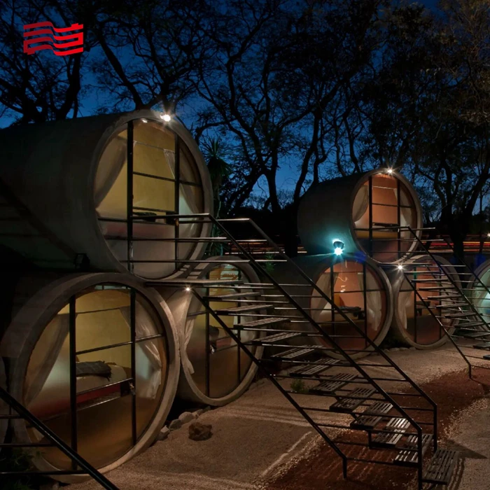 Cement tubes transformed into self-contained cottages are unique ...