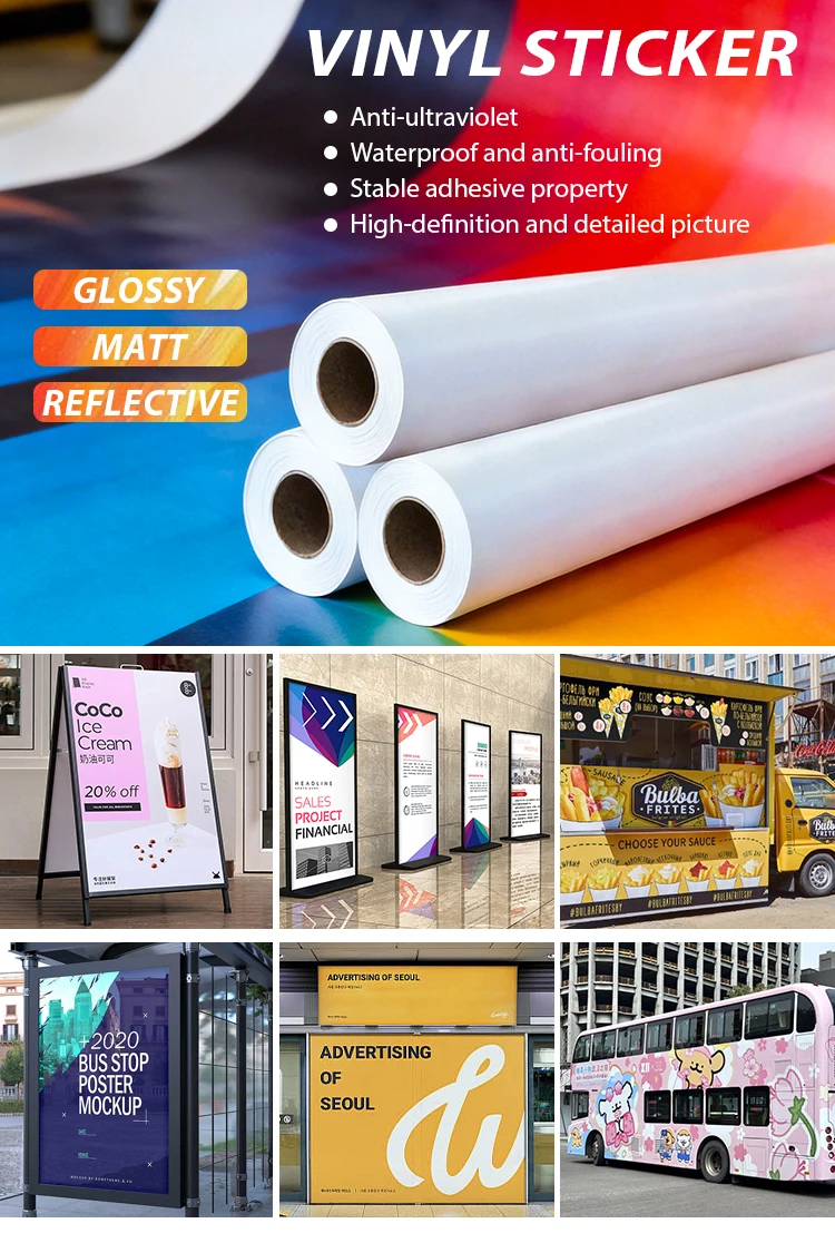 Wholesale White PVC Vinyl Sticker Roll with Permanent Adhesive| Alibaba.com