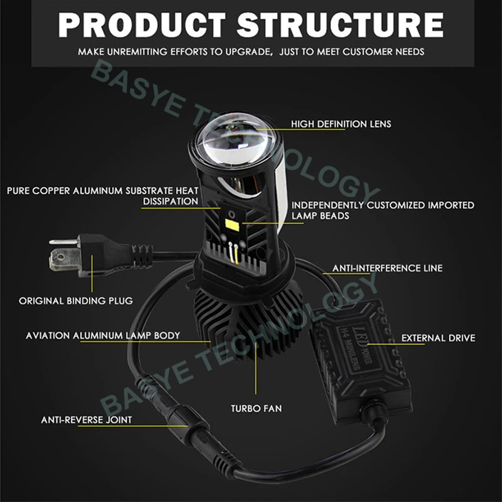 Lampada Led Proyector Bi Led H4 Lens Y6 Y7 Y8 Y9 Luz De Led H4 - Buy ...