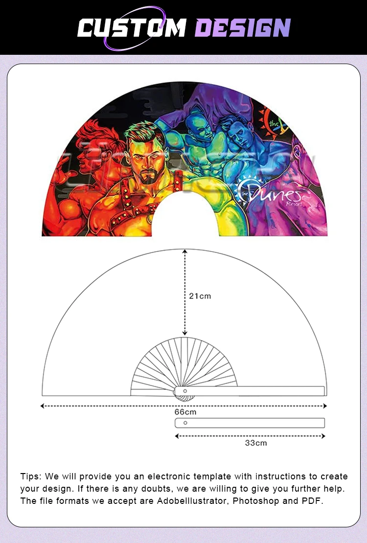 Custom Large Sublimation Fan - Perfect Promotional Gift