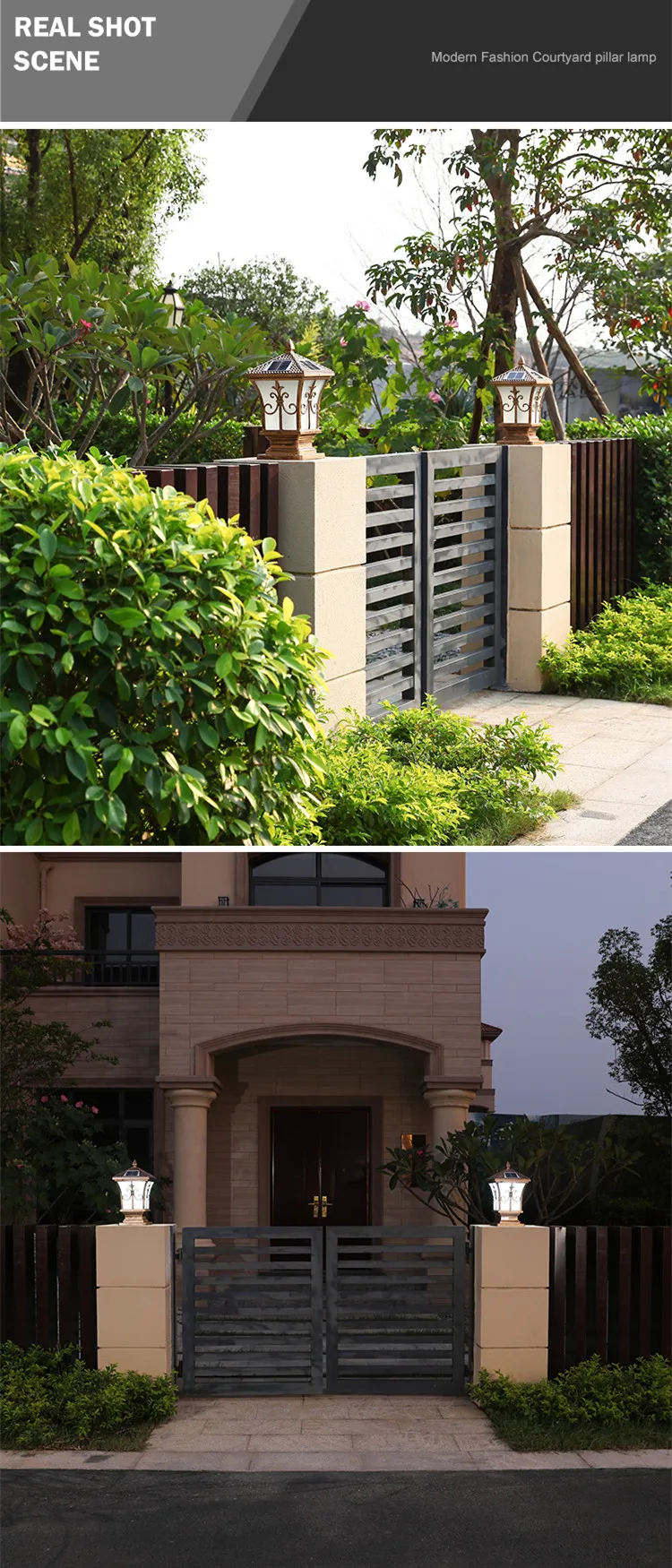 Outdoor Main Gate Pillar IP65 Waterproof Aluminum LED Light