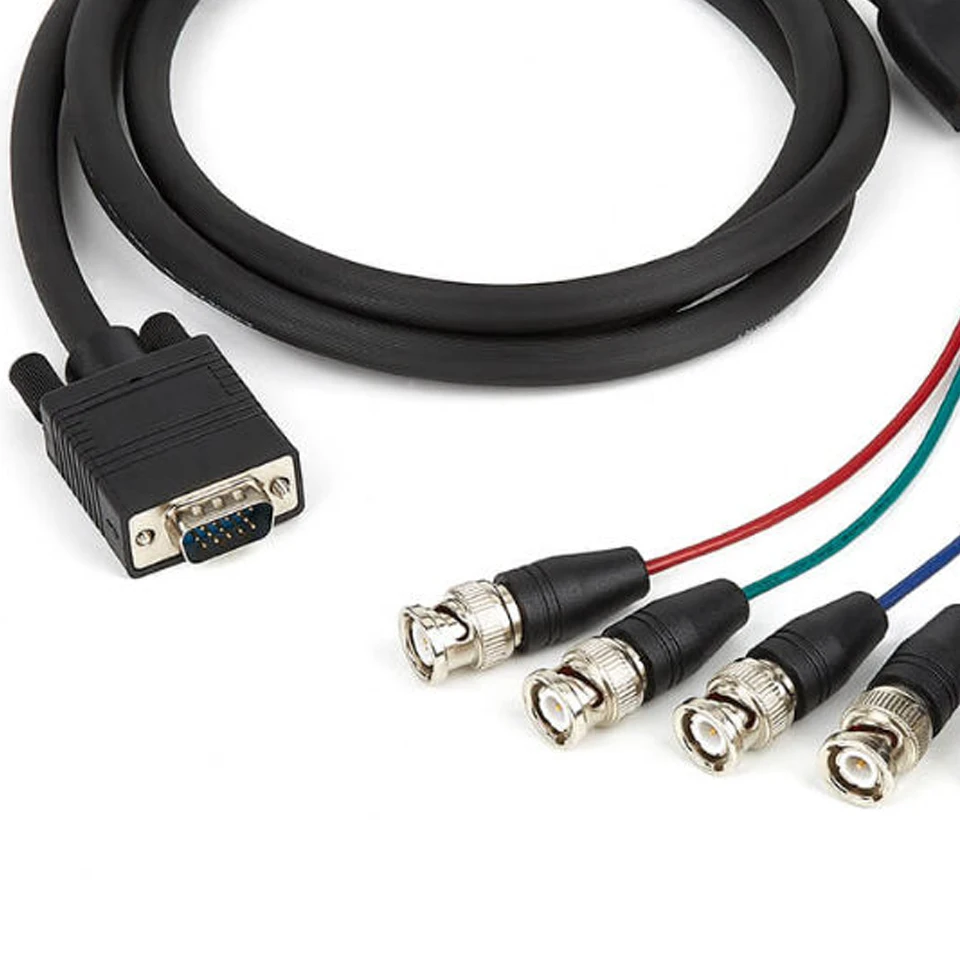 RS232 DB9 Male to 5 Ports BNC Male Splitter VGA to 5 BNC Snake Cable ...