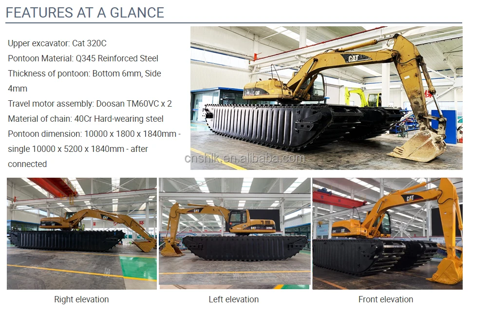 Second Hand Cat 320c Amphibious Excavator Swamp Buggy - Buy Excavators ...