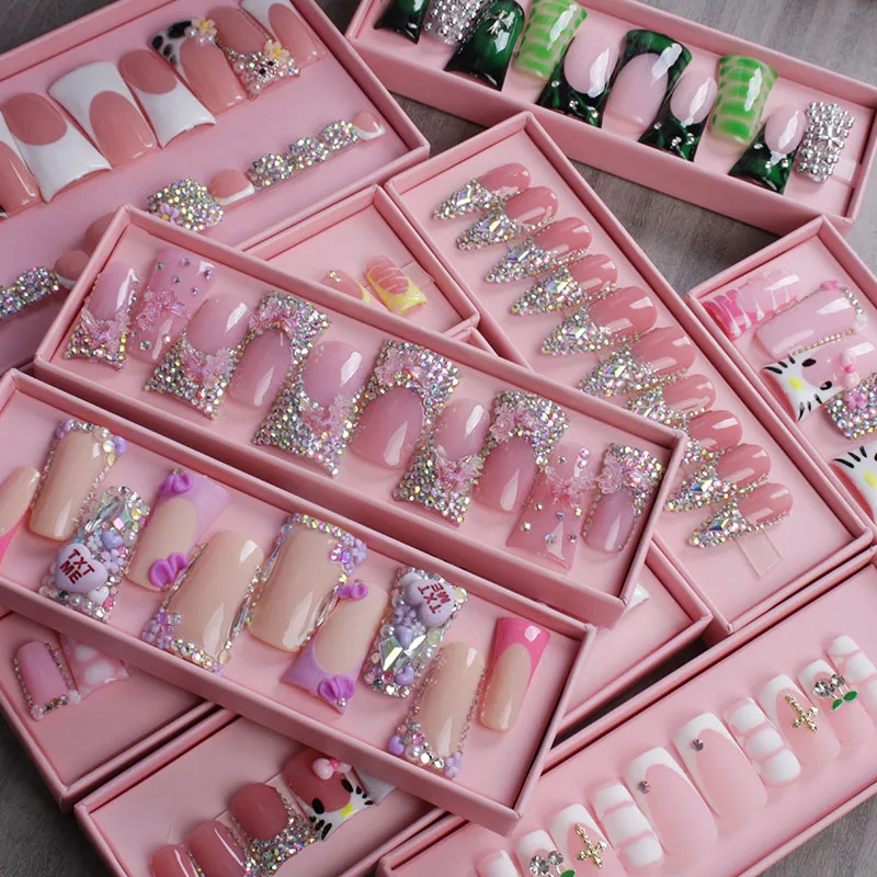 Salon Quality Handmade Luxury Nail Packing Box 3D Nail Art Design Full ...