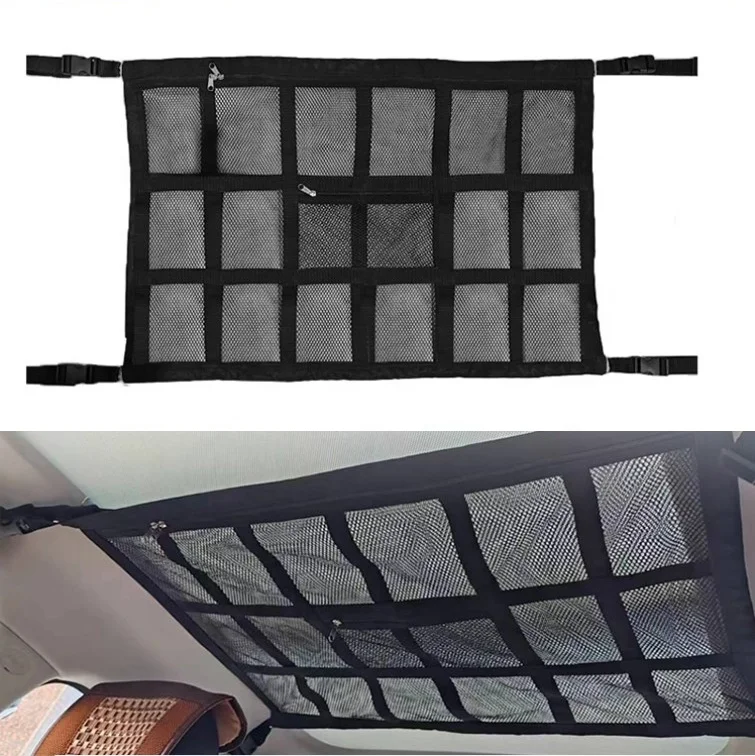 Double-Layer Mesh Bag Car Ceiling Black Net Pocket| Alibaba.com