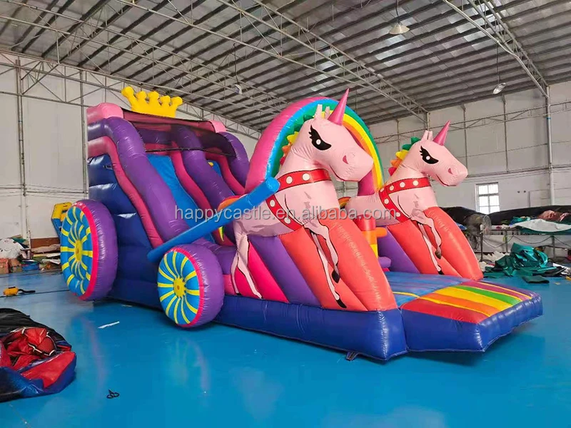 Happy Castle Inflatable Trampoline Stair Slide - Fun & Safety