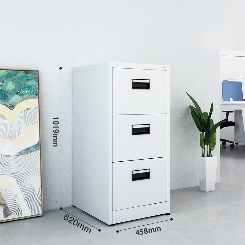 Metal Drawer Cabinets Vertical Office File Cabinet 3 Drawer With Lock ...