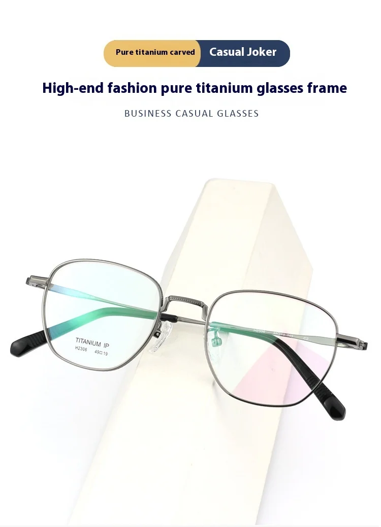 Pure Titanium Retro Small Frame Reading Glasses for Men and Women