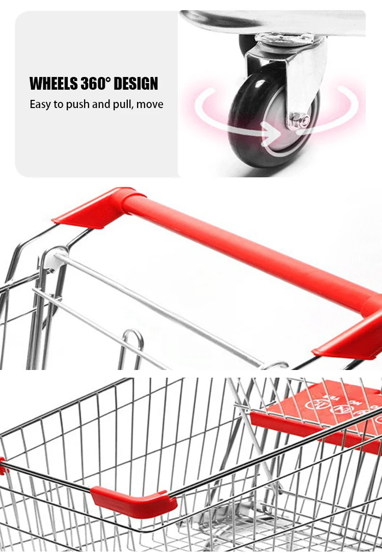 Supermarket Shopping Trolley Carts Convenience Store 90/100/120L ...