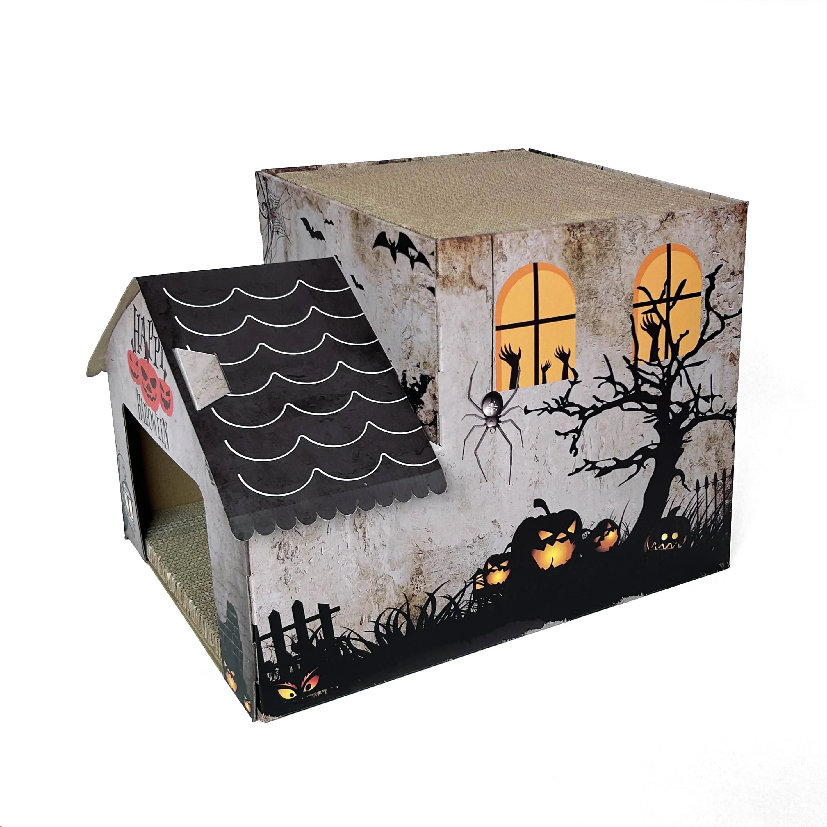 Custom Eco Friendly Scratcher Cardboard Halloween DIY Cat Scratching ...
