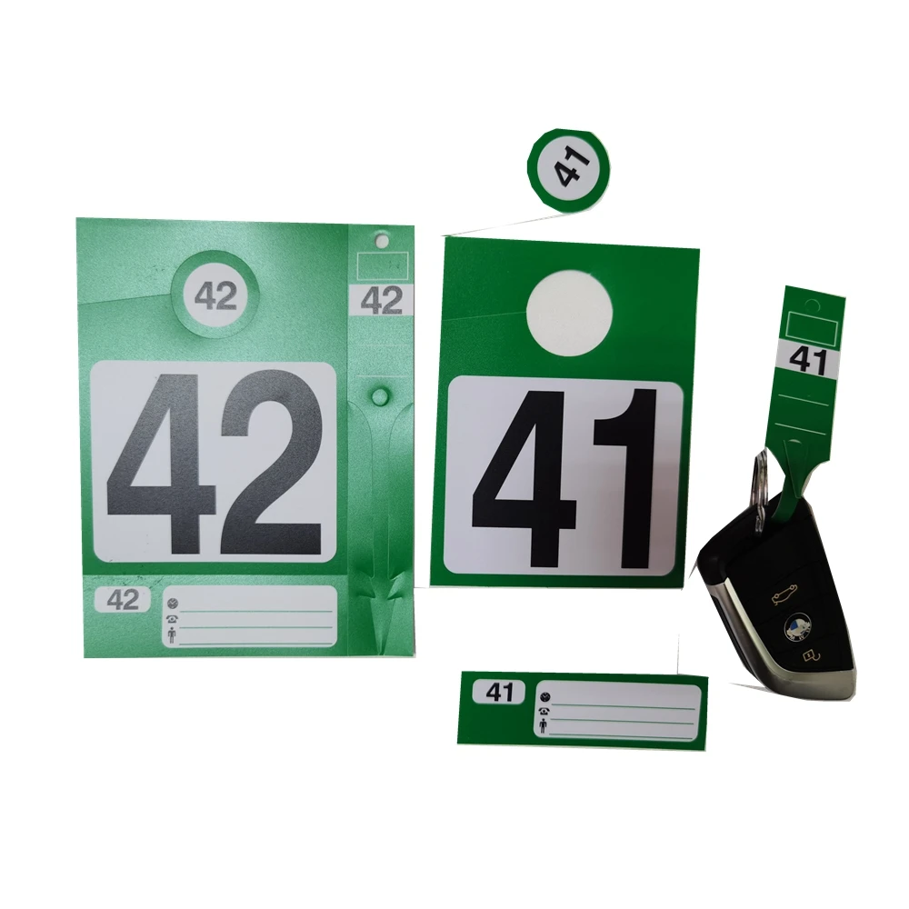 Étiquette de clé de voiture de parking, étiquettes de clé d'atelier ...