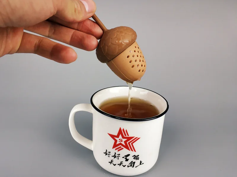 Cute Acorn Silicone Tea Infuser Pine Nut Shape Tea Bag Strainer ...