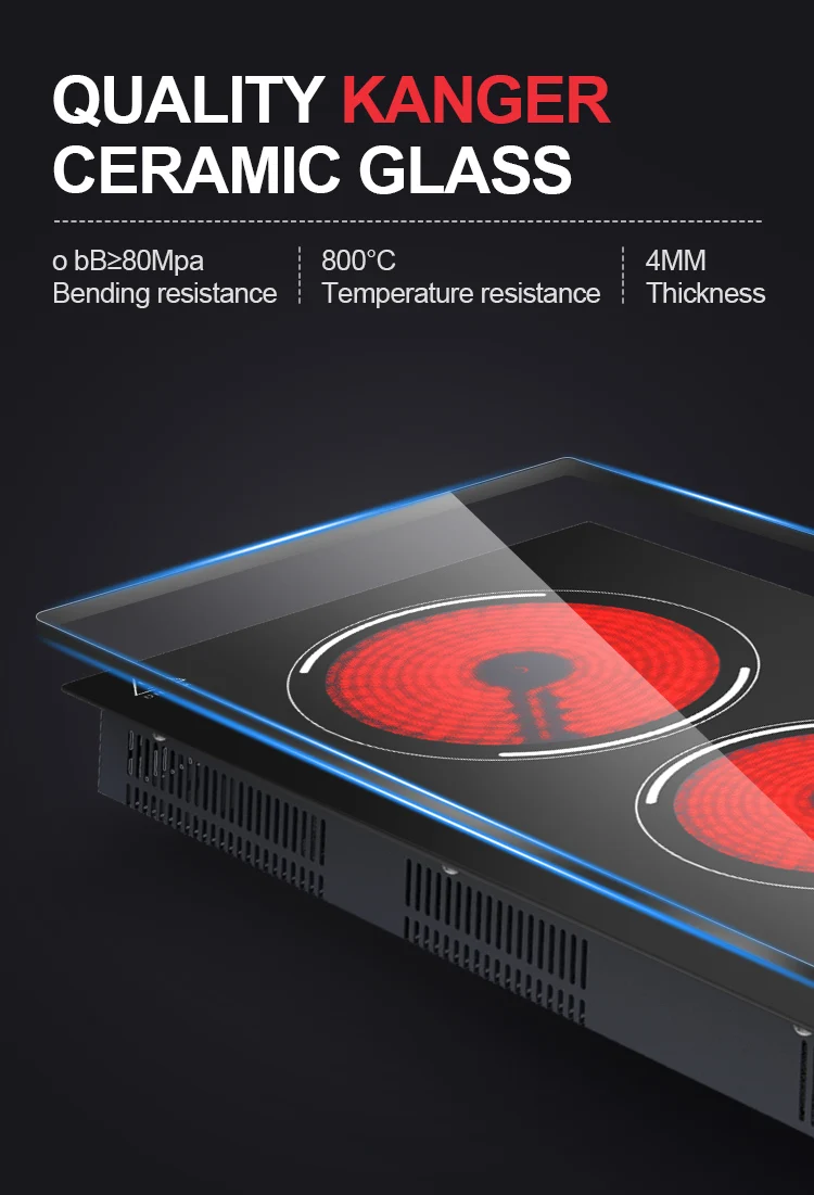 Built-in Double Electrical Infrared Cooktop 1800W Hob ETL US Market 2 ...