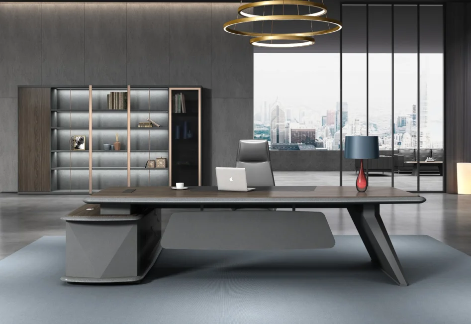 豪华行政总裁办公桌行政办公室经理l形桌子行政办公室办公桌 - Buy 办公桌,Mfc板经理木饰面,大尺寸高科技l形行政桌 Product on ...