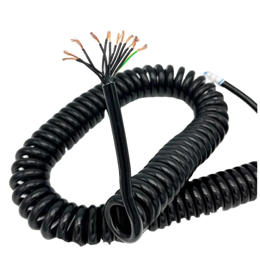 Mechanical keyboard PU coiled cable metal spring usb type c metal xlr ...