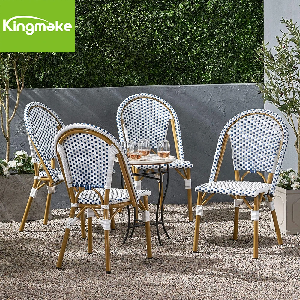 Luxury Weaving Fabric Patio Chair Rattan Garden Restaurant Chairs ...