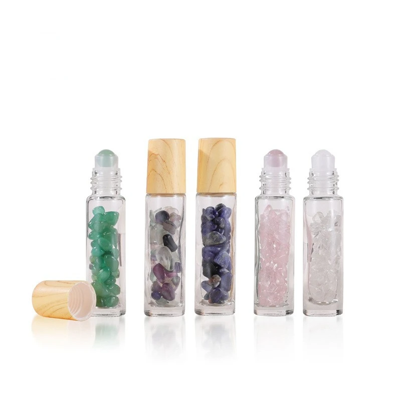 Gemstone Roller Bottle 10ml Essential Oil Perfume Glass Roll On Bottle ...