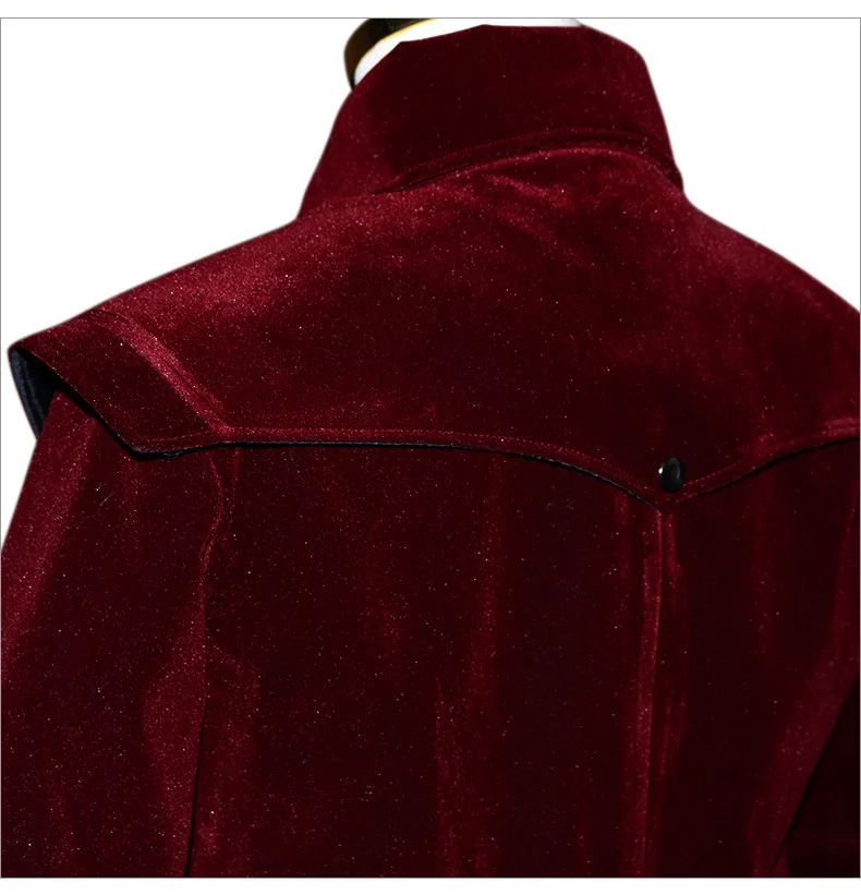 Renaissance Medieval Earl Noble Red Wine Tuxedo Trench Coat Suit ...