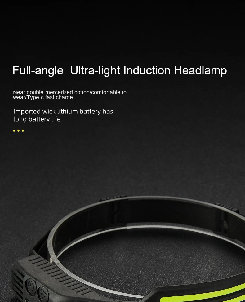 Cycle Zone COB Sensor LED Headlamp - Outdoor & Rechargeable