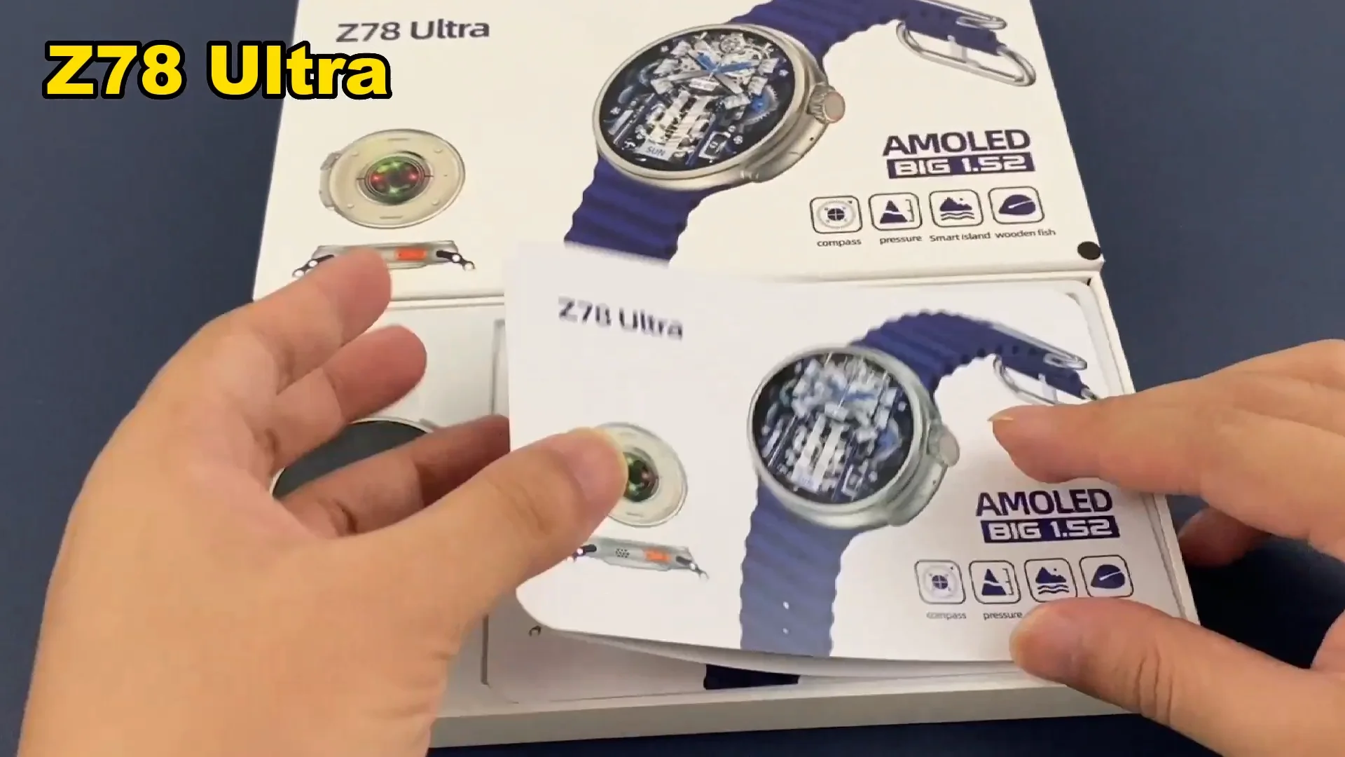 Z78 Ultra Smart Watch Nfc 49mm Amoled Relogio Rotary Dual Button Heart ...