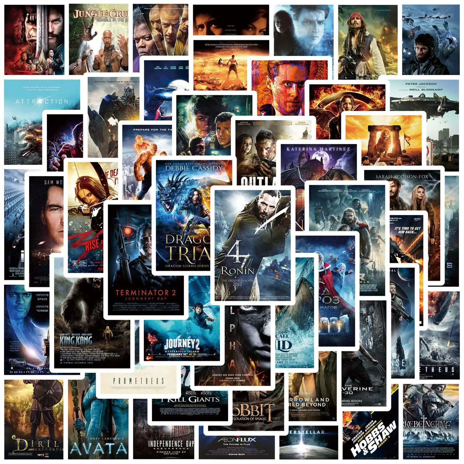 50pcs Tide Movies Film Tv Poster Stickers For Girl Notebook ...