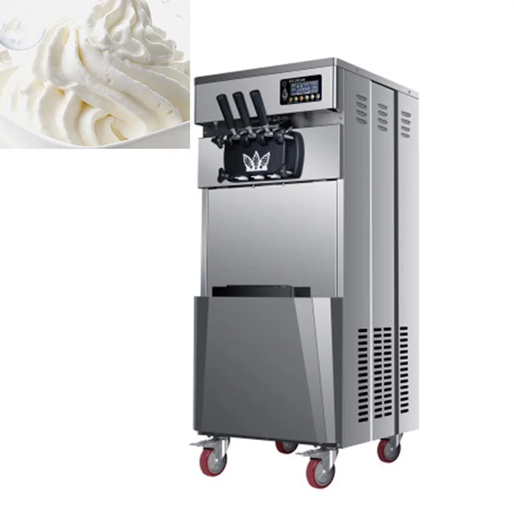 Best Selling Ice Cream Freezer Machine 3-flavor Yogurt Maker 18l/h Lcd ...