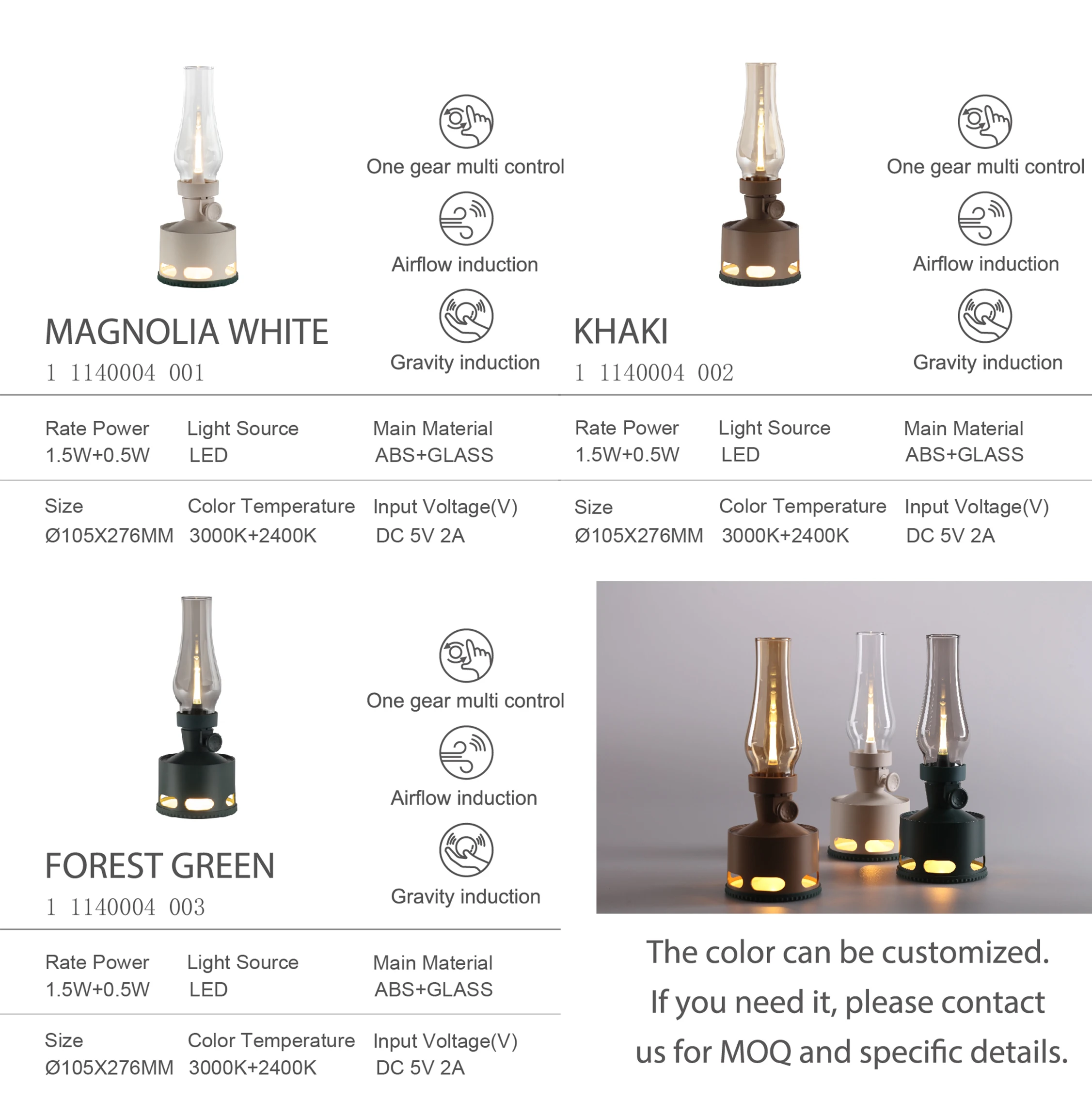 Nostalgic LED Glass Oil Lamp Rechargeable Battery-Powered Simulated ...