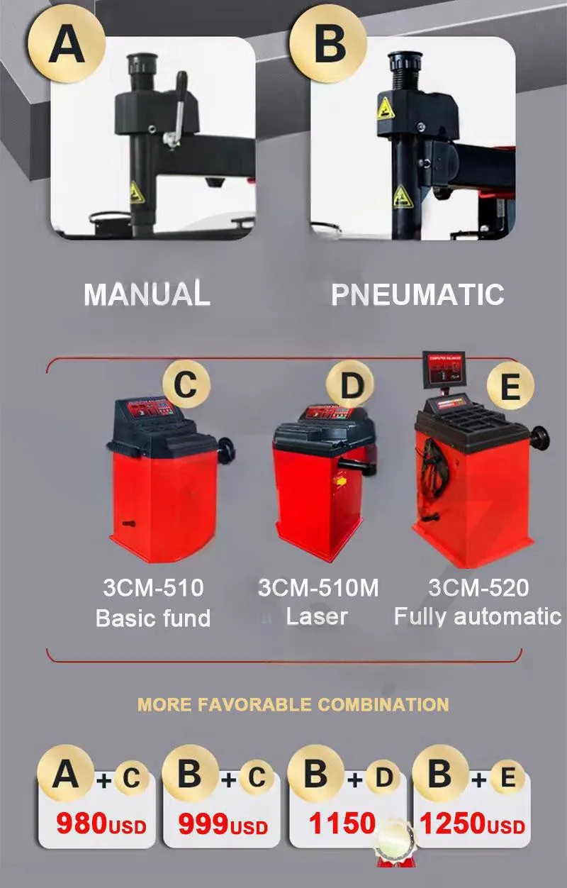 Workshop Tire Changer And Wheel Balancer Combo Car Tire Removal Machine ...
