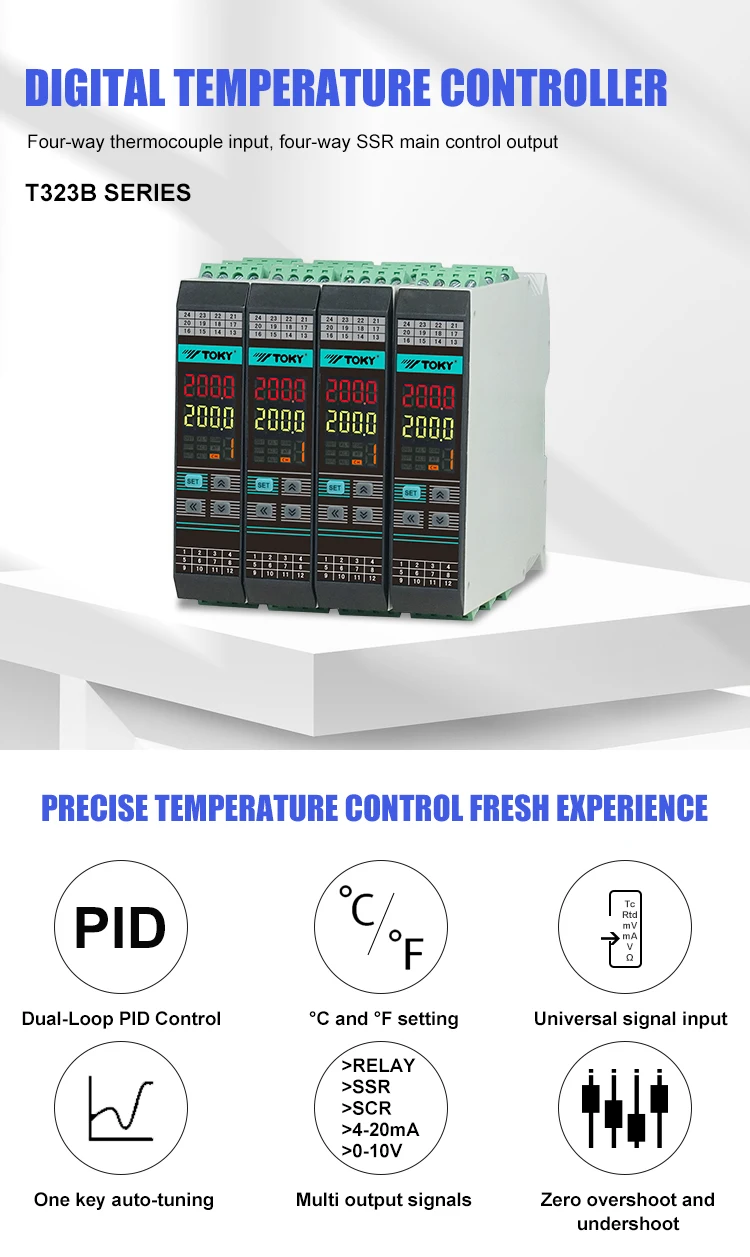 High Quality Advanced PID Algorithm Controlled LCD Digital Display Temperature Controller ...
