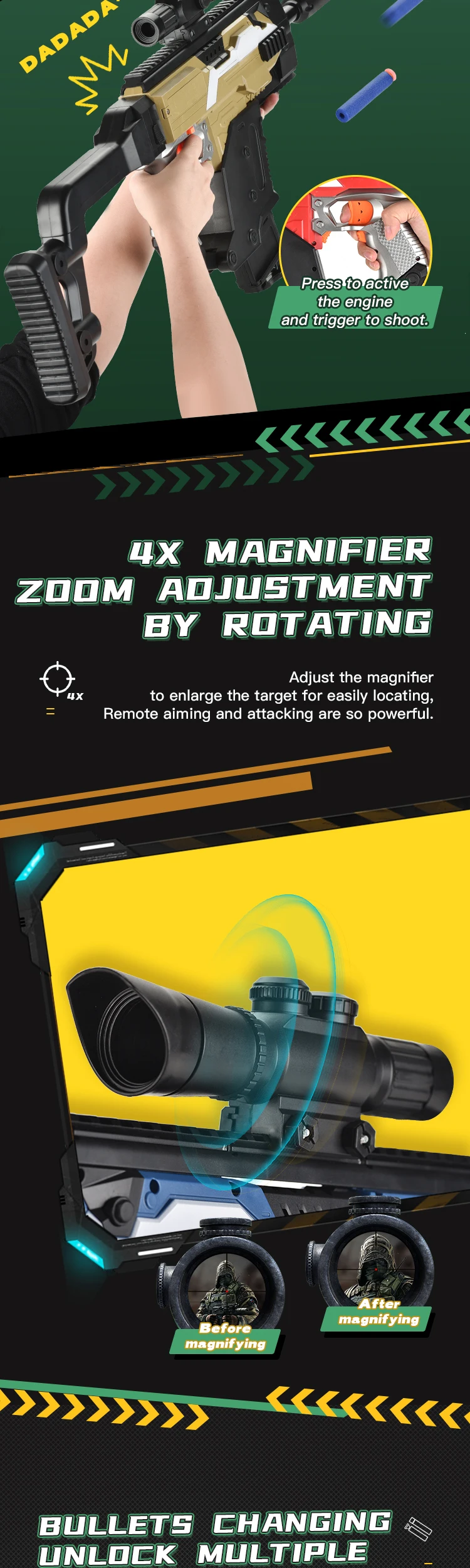 Vector Eva Foam Air Soft Bullet Gun Toys Boy Gifts Shooting Game ...