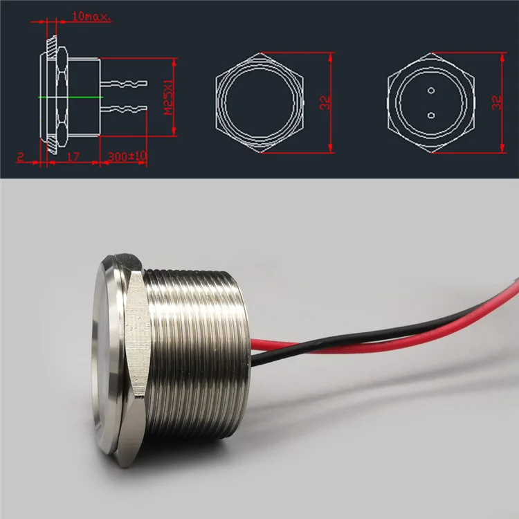 Custom Excellent Quality Piezo IP68 Touch Led Power Button Micro Switch