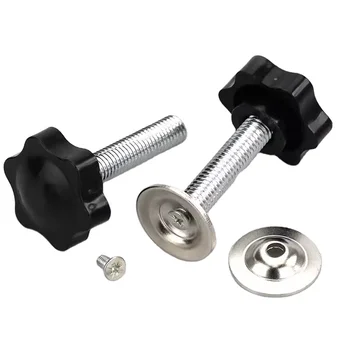 Stainless Steel Male Threaded Knob Black Plastic Handle Clamping Knobs ...
