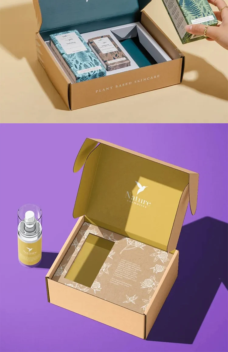 Custom Printed Corrugated Cardboard Mailer Box with Inserts